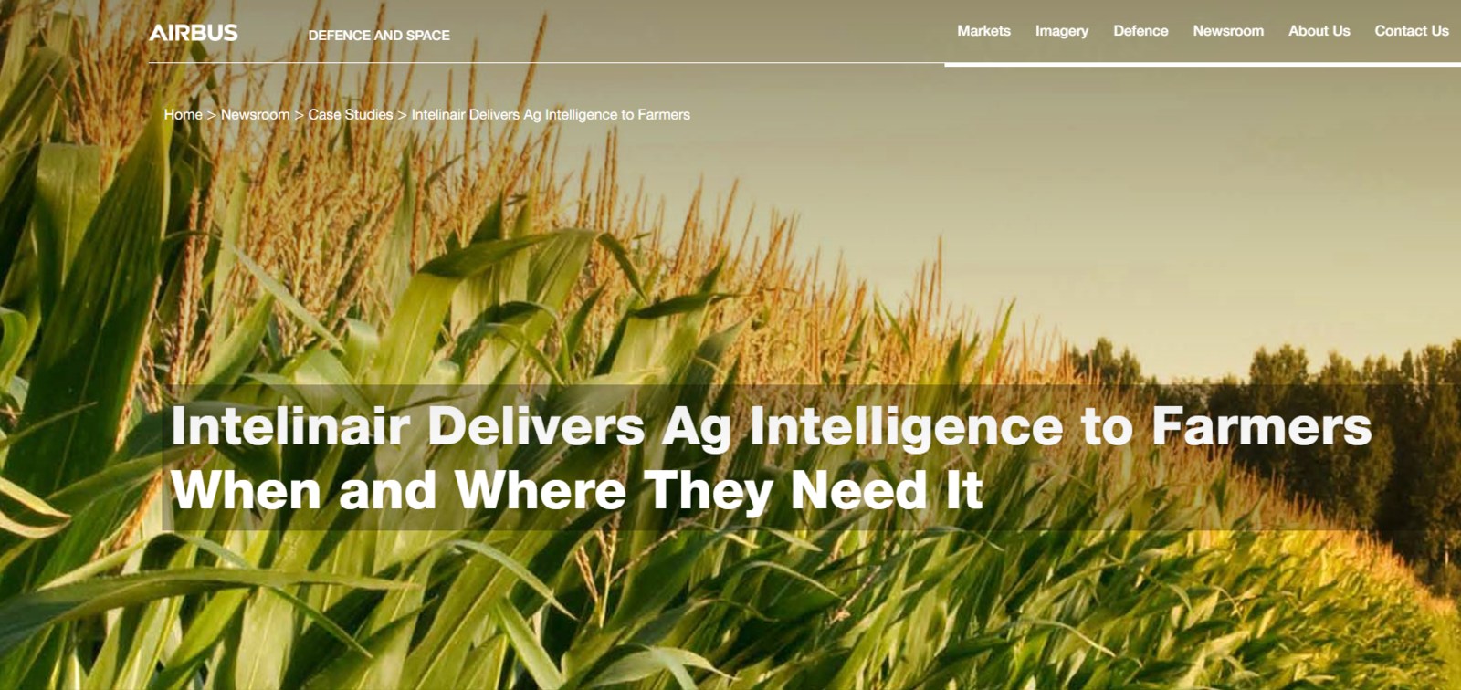 Airbus Intelligence Feature: Intelinair Delivers Ag Intelligence to Farmers - IntelinAir | AGMRI